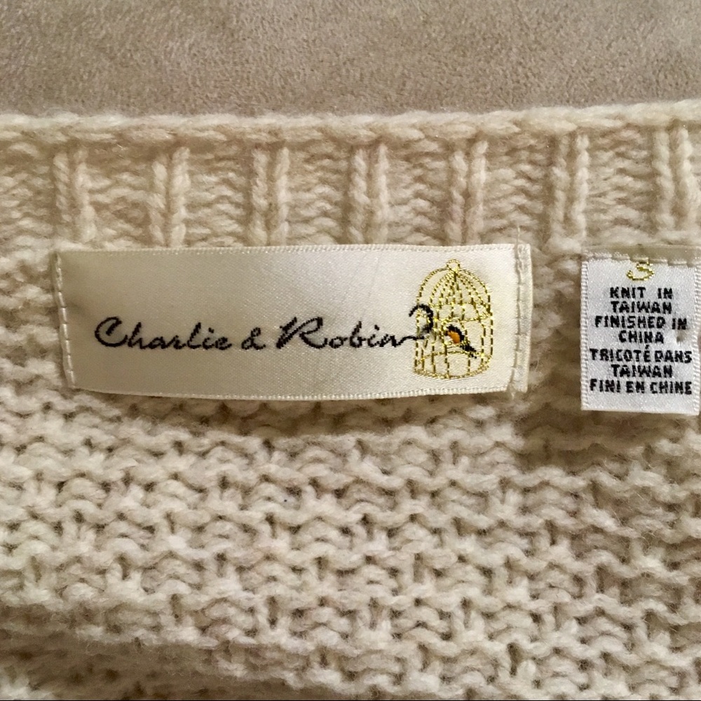 Anthropologie Charlie & Robin Diamond Knit Woven Card… - Gem